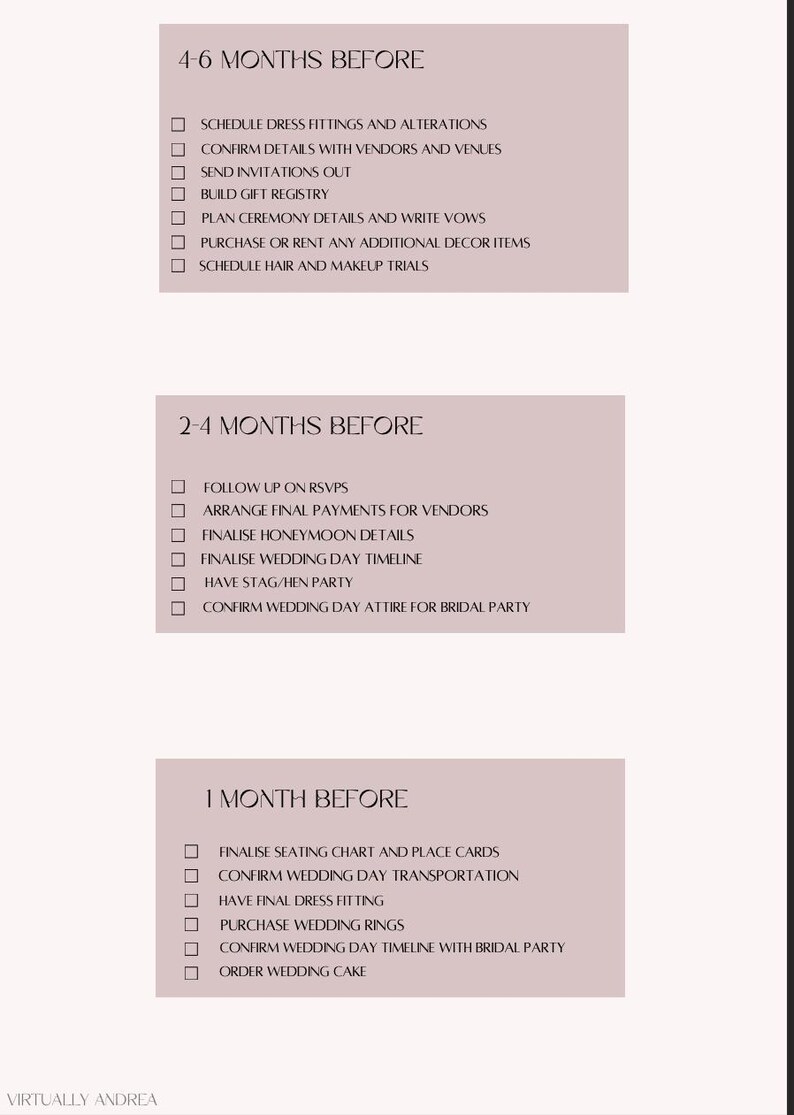 Wedding Planning Checklist! - Etsy