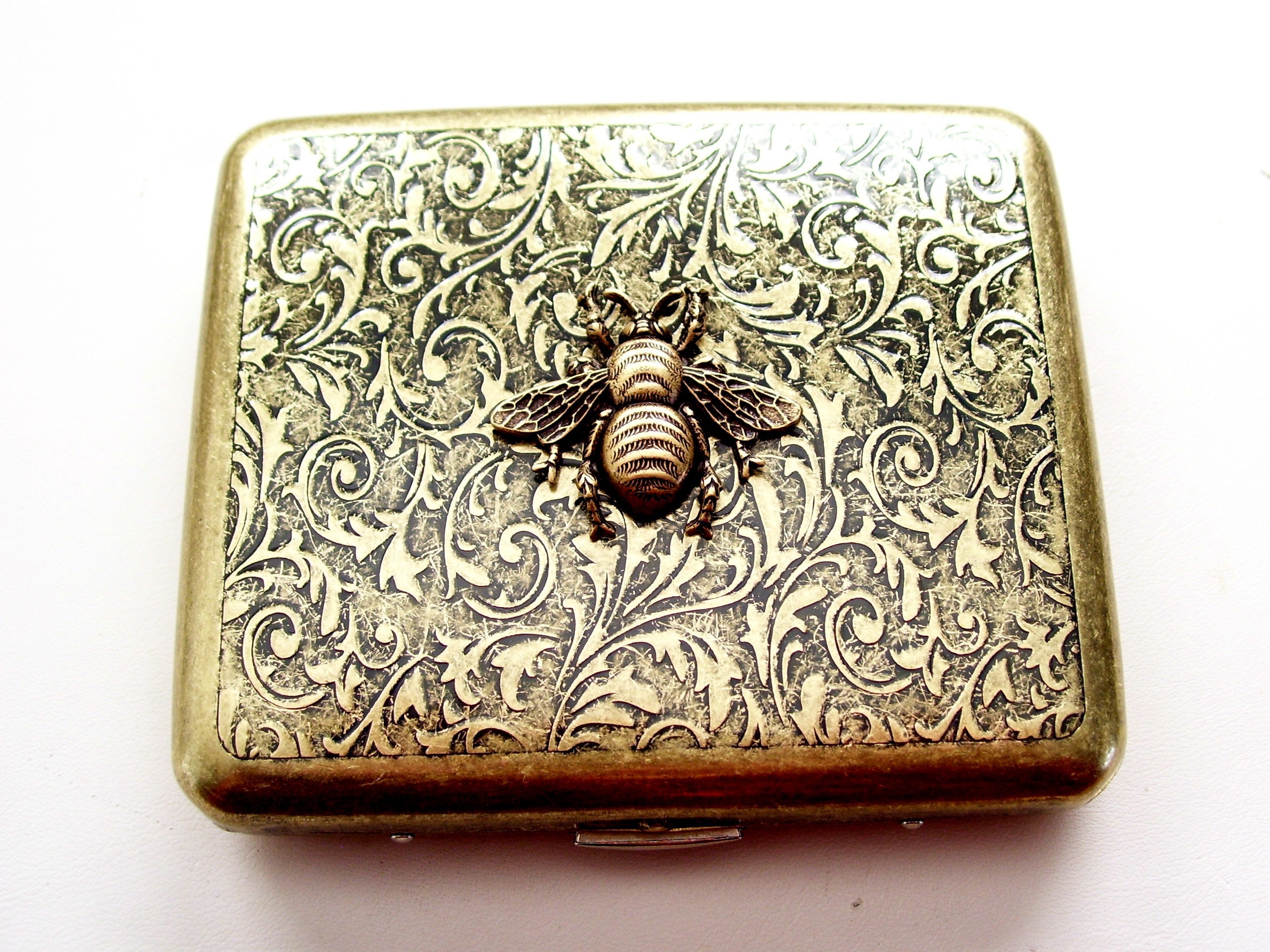 Ornate Brass Bee Cigarette Case Brass Honeybee Case - Etsy