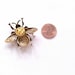 Huge Gold Bee Pin, Gold Honeybee Pin Brooch, Antiqued Gold Bee Pin, Big ...