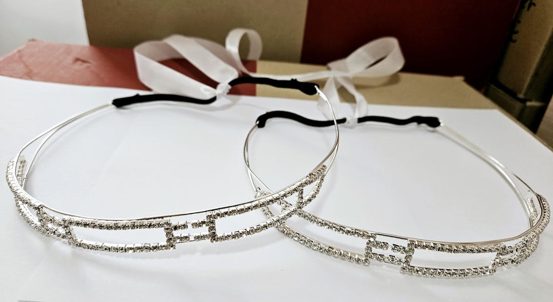 Stefana Greek Crowns Silver Colour With Shining Rhinestones - Etsy