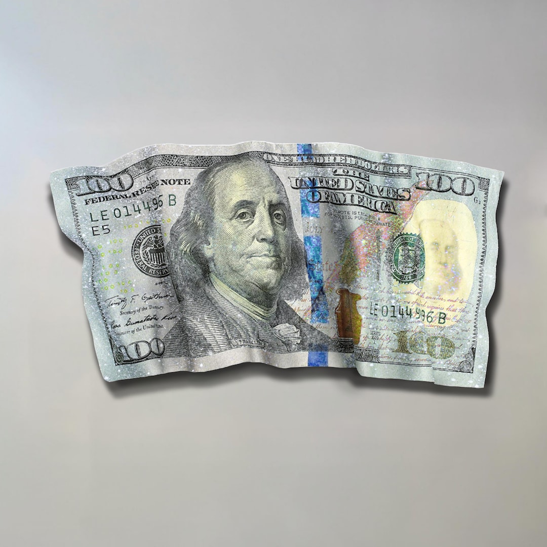 Diamond Dust 3D Dollar Bill Sculpture - Etsy