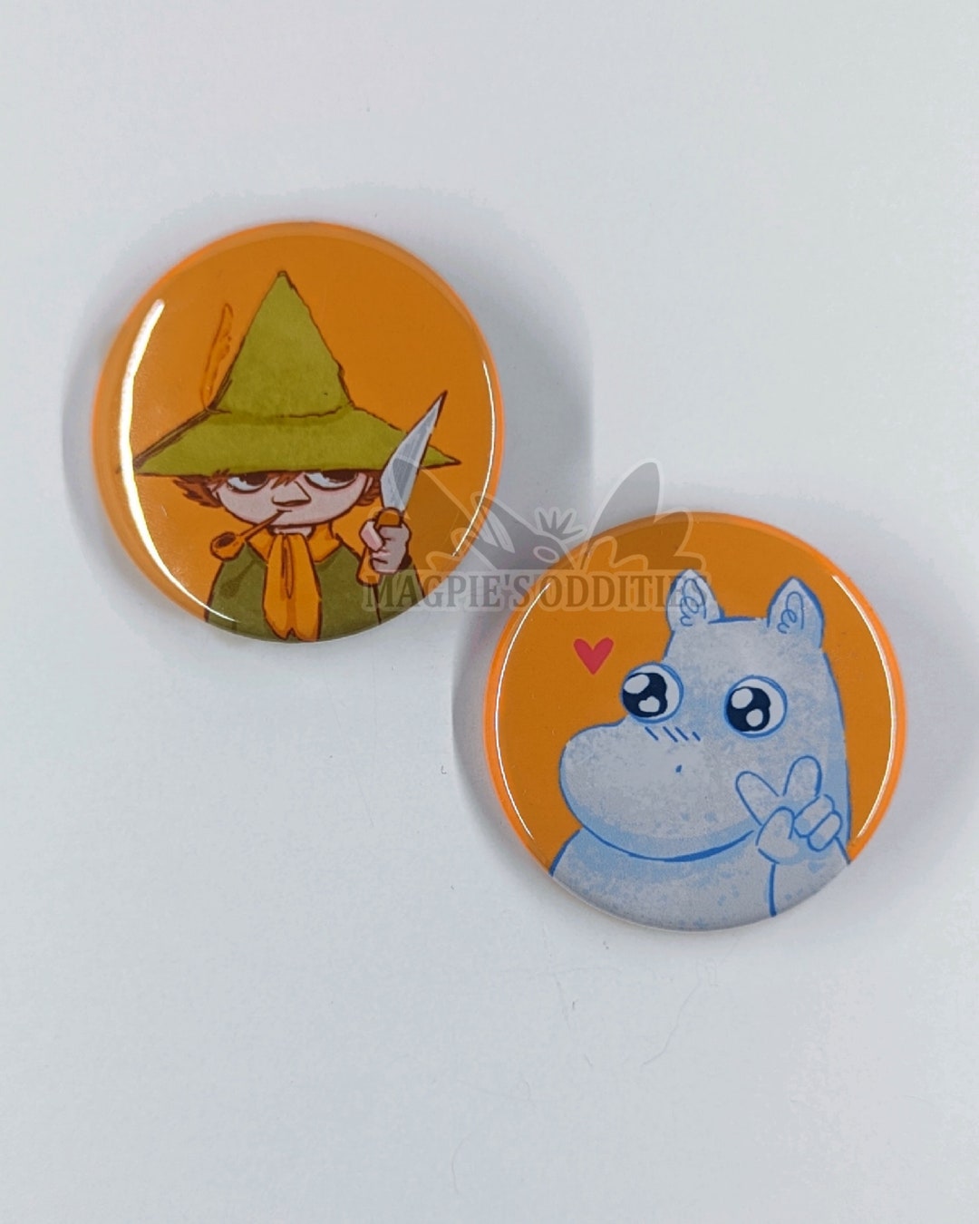 Snufkin Moomin Valley Matching Pin Buttons Matching Profile - Etsy