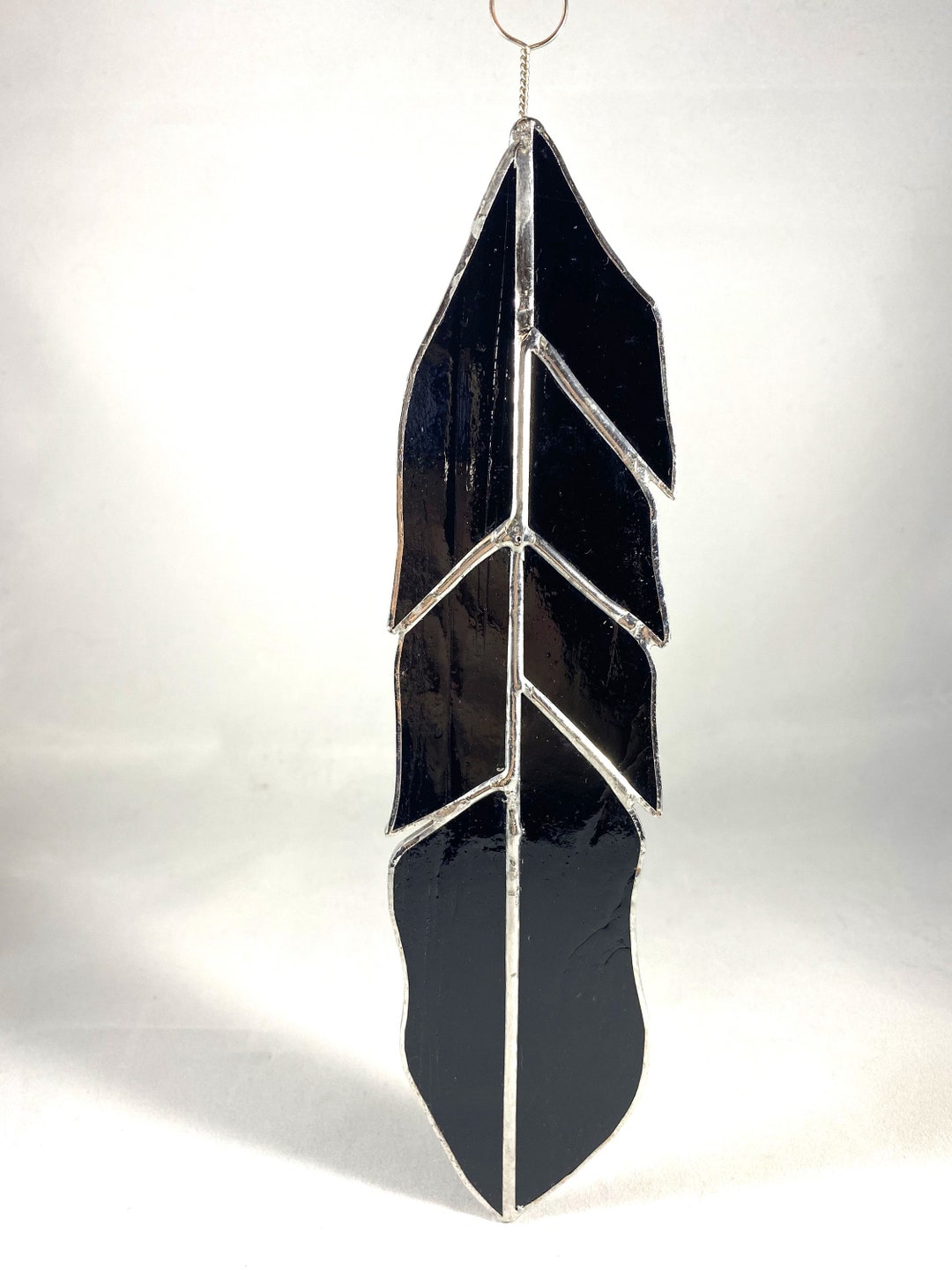 Stained Glass Corvid Feather - Etsy