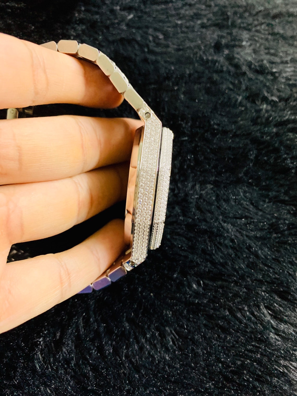 Stainless Steel Fully Ice Automatic Octagon Shape Simulated | Etsy