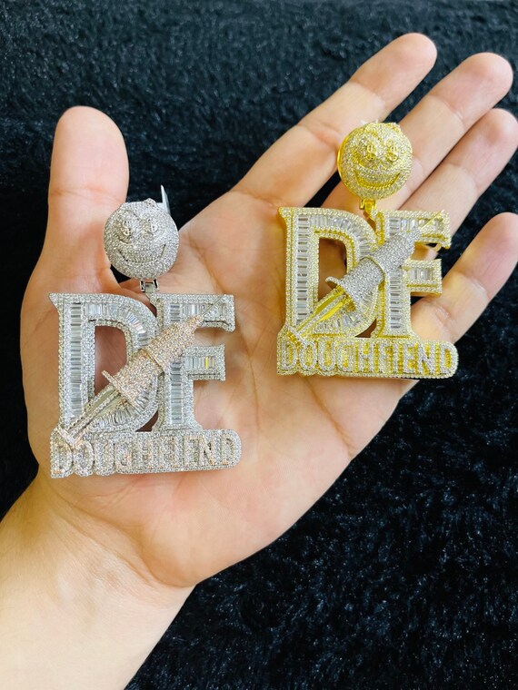 14k Gold Finish DF Doughfiend Hip Hop Simulated Diamond | Etsy