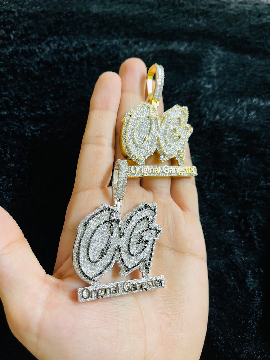 14k Gold Finish OG Original Gangster Hip Hop Simulated Diamond | Etsy