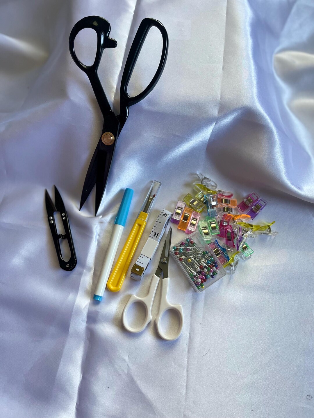 Beginner Sewing Kit: Essential Tools Set With Scissors, Clips & Pins - Etsy