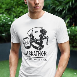 T-shirt LABRATHOR Labrador Thor Dog Superhero Cartoon Men's Unisex - Etsy