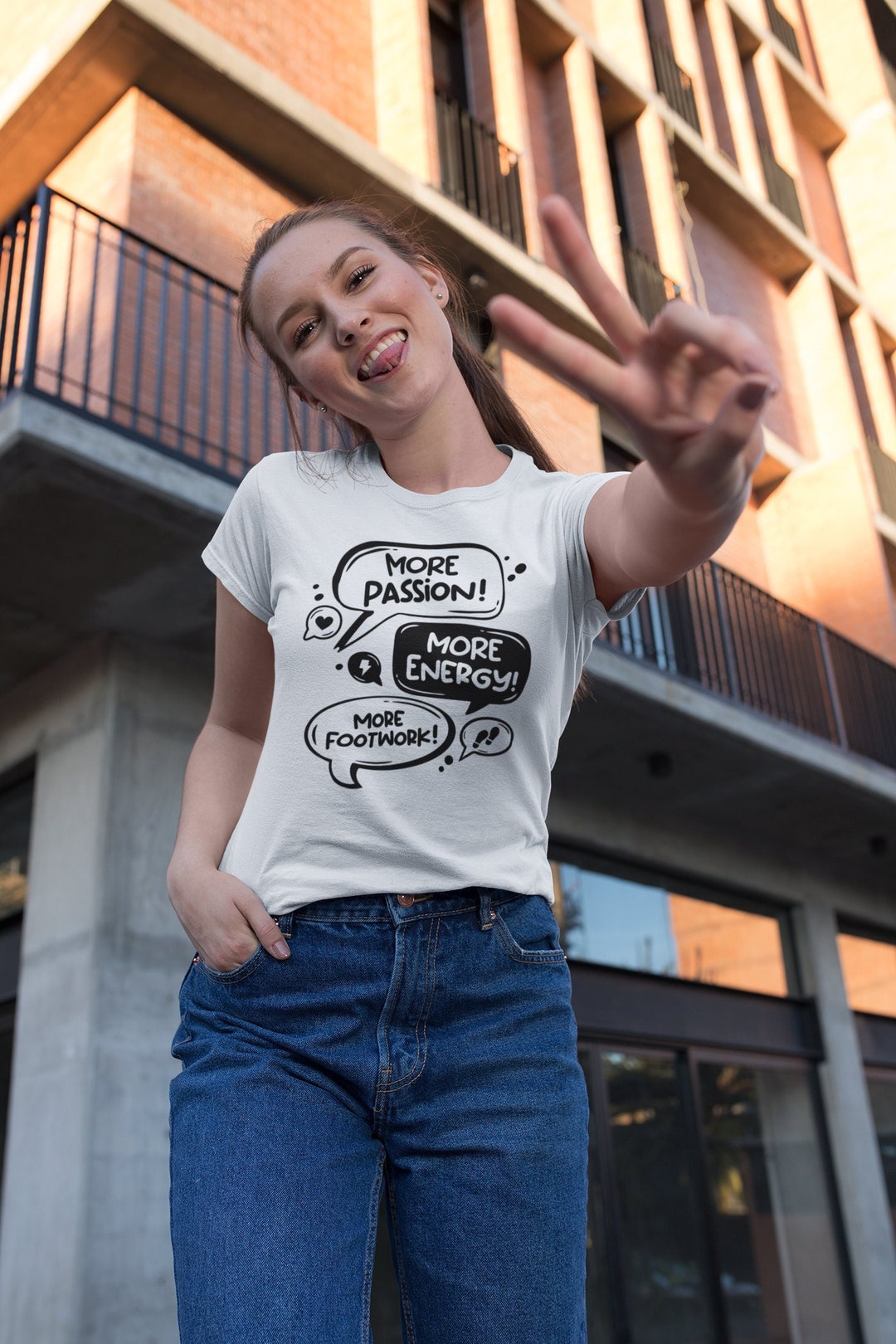 Women's T-shirt More Passion More Energy More Footwork Meme - Etsy