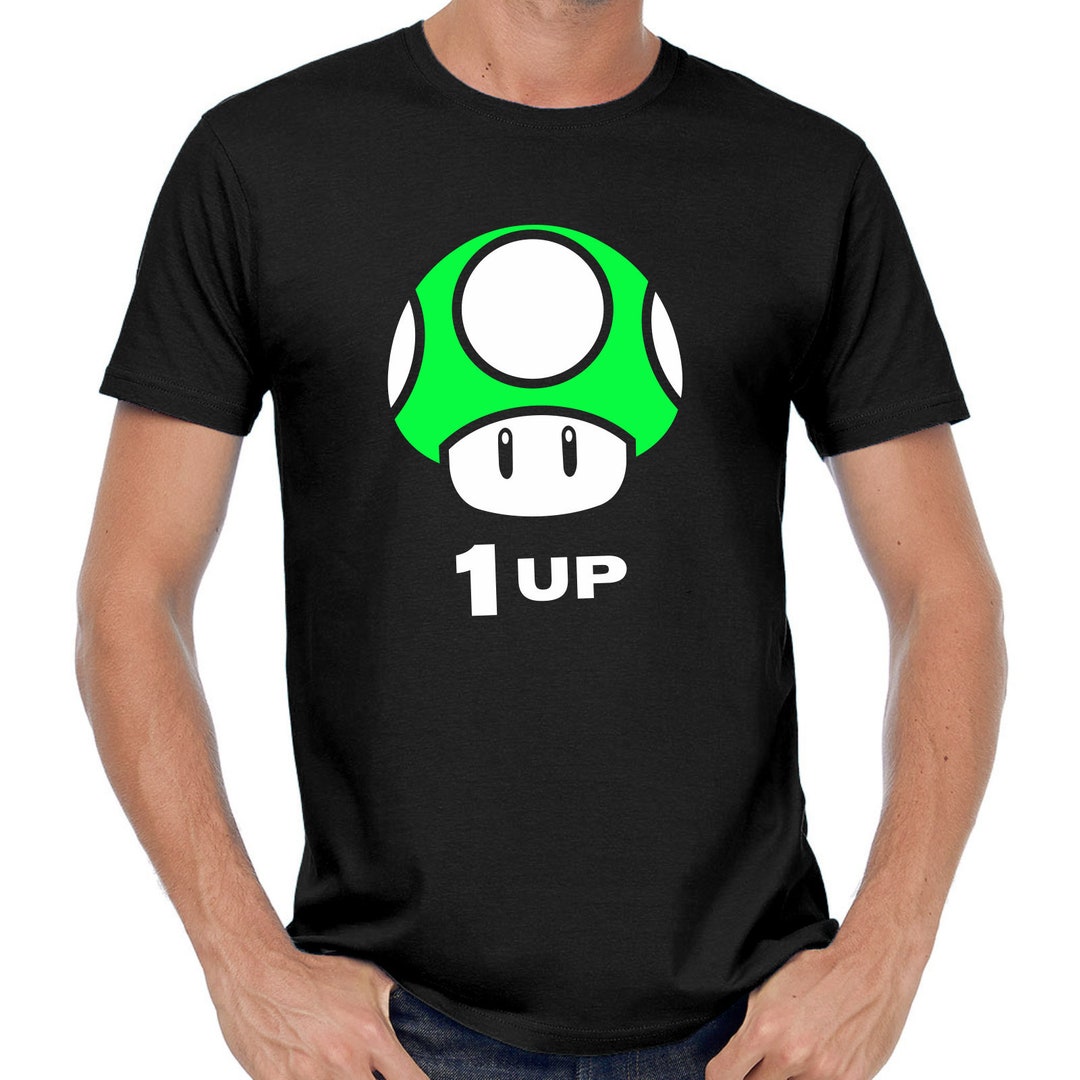 Mushroom 1 UP 1up Gamer Mushroom Life Nerd Geek Sayings Comedy Fun ...