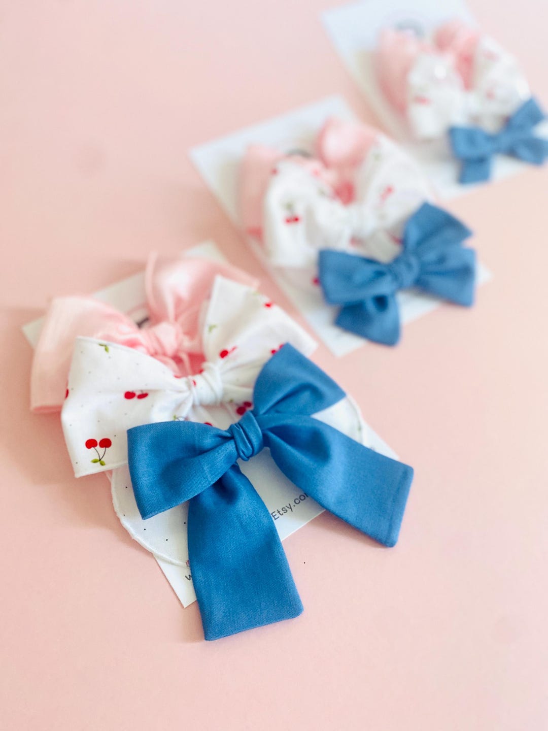 Hair Bows, Valentines Day, Pink Bows, Hearts, Kisses Pattern, Girl Bows ...