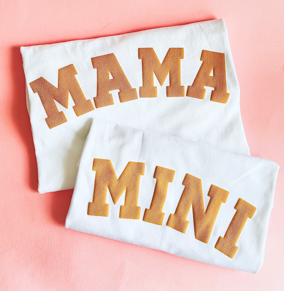 Graphic Tees, Gift for Mom, T-shirt Set, Puff Print, Puff Design, Puff ...