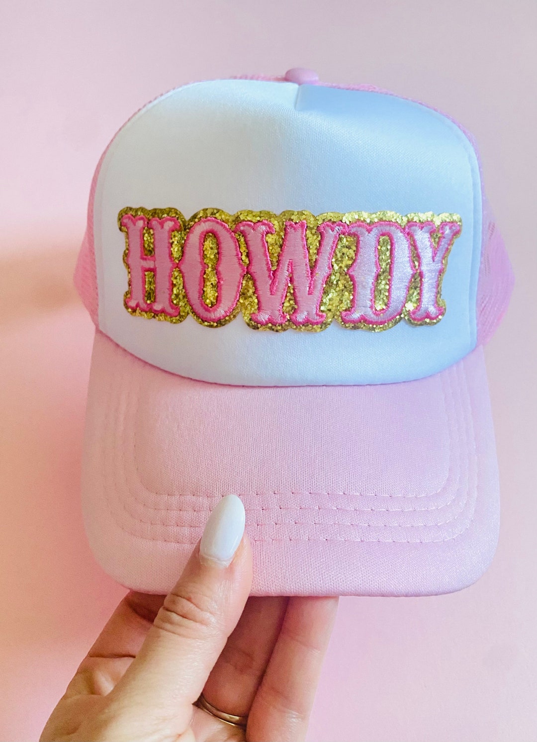 Trucker Hat, Howdy, Howdy Hat, Cowgirl, Girly, Hat, Cap, Bow Hat, Pink ...
