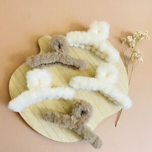 Fuzzy Claw Clip, Claw Hair Clips, Plush Claw Clips, Fluffy Hair Clips ...