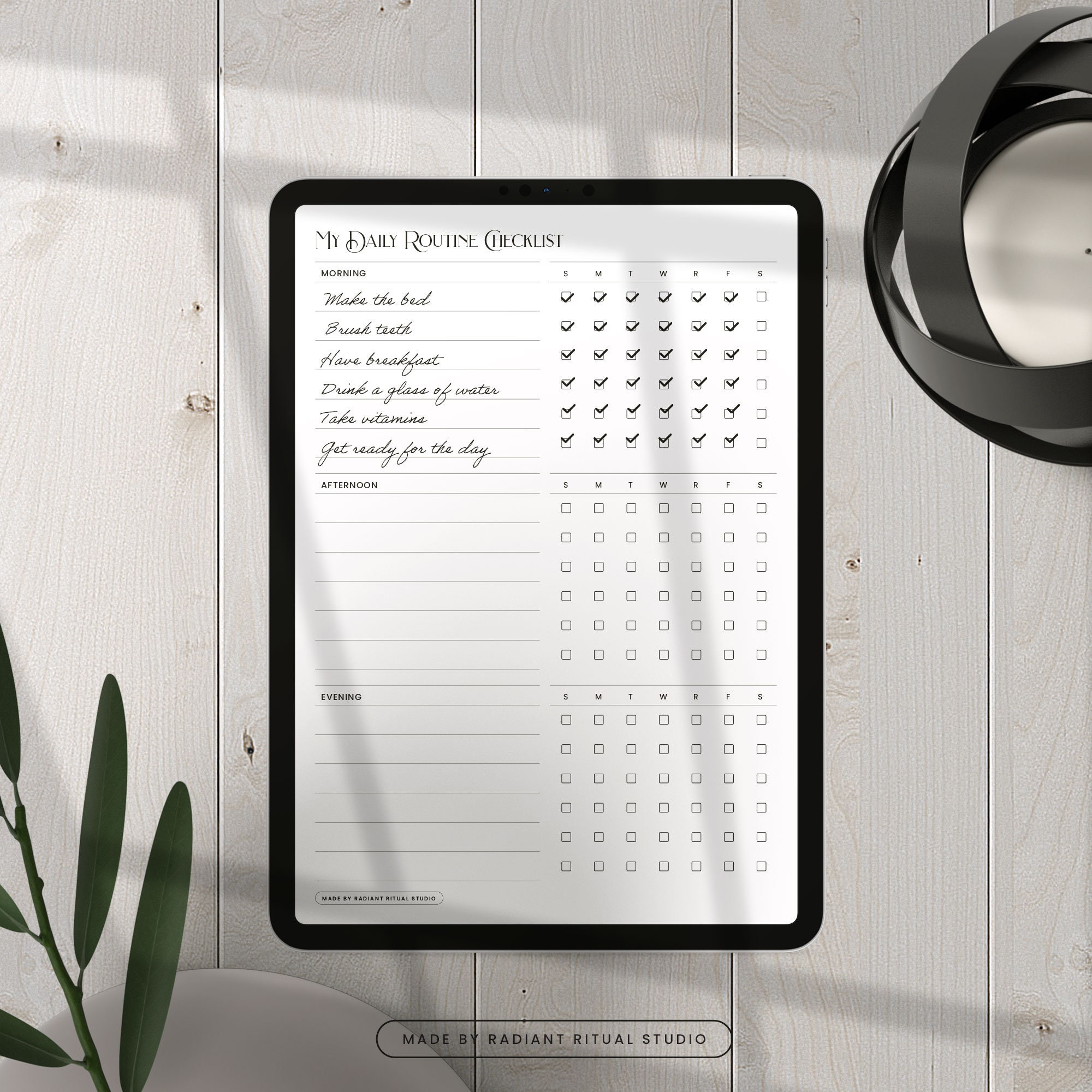 Morning Routine Checklist for Adults Pdf, Evening Routine, Morning ...