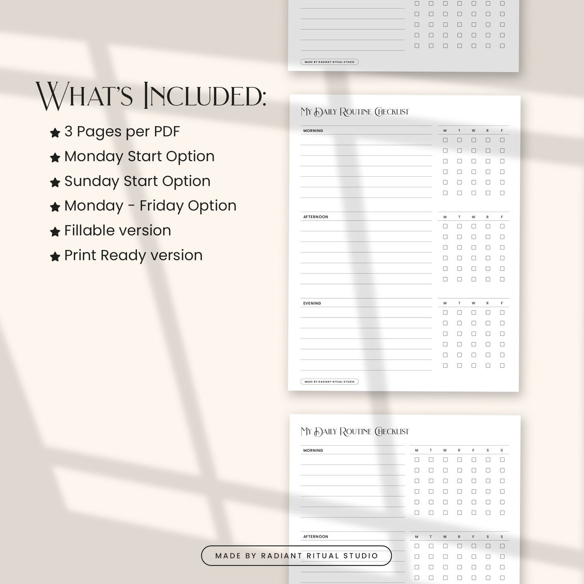 Morning Routine Checklist for Adults Pdf, Evening Routine, Morning ...
