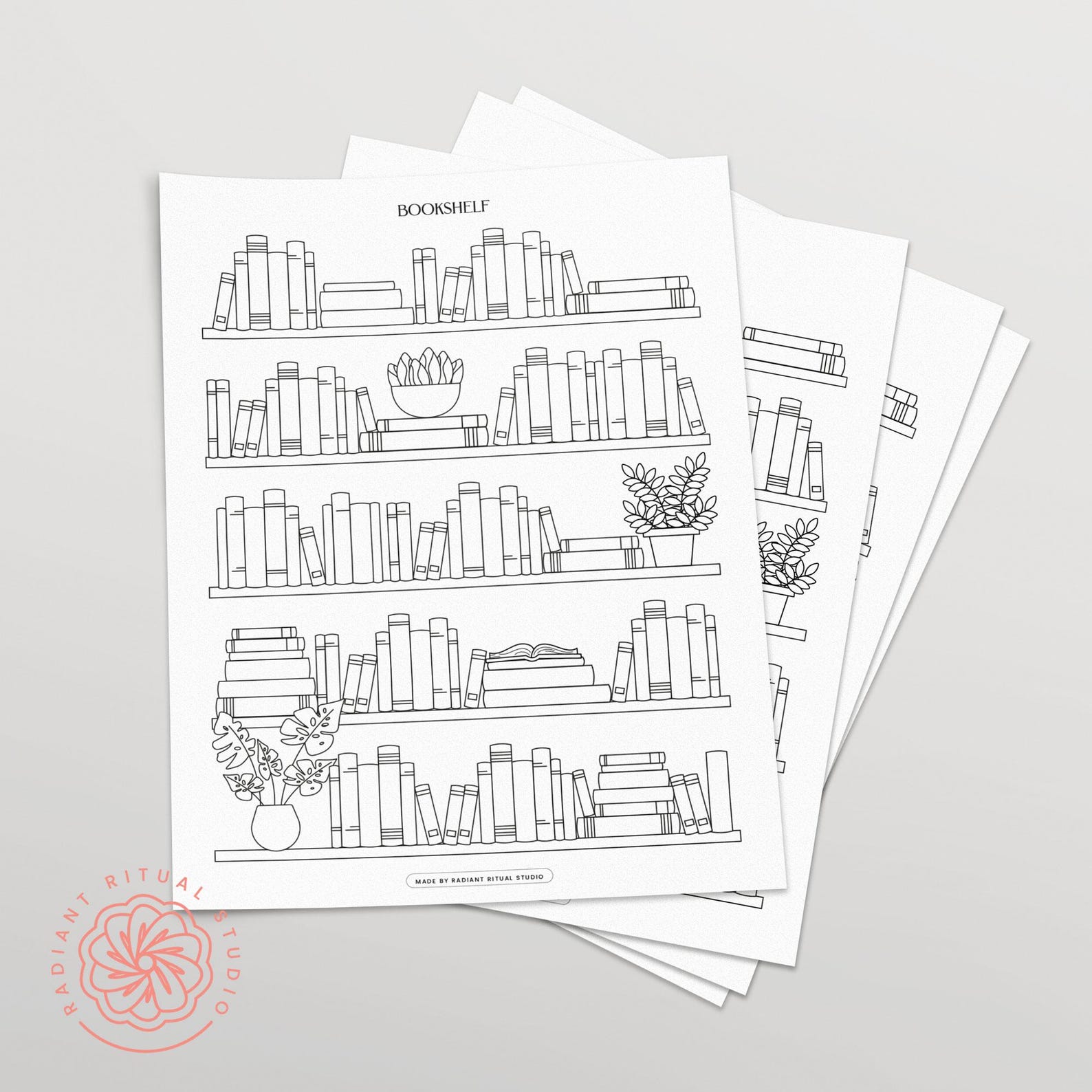 Printable Book Shelf Tracker, Book Shelf Printable, Books to Read ...
