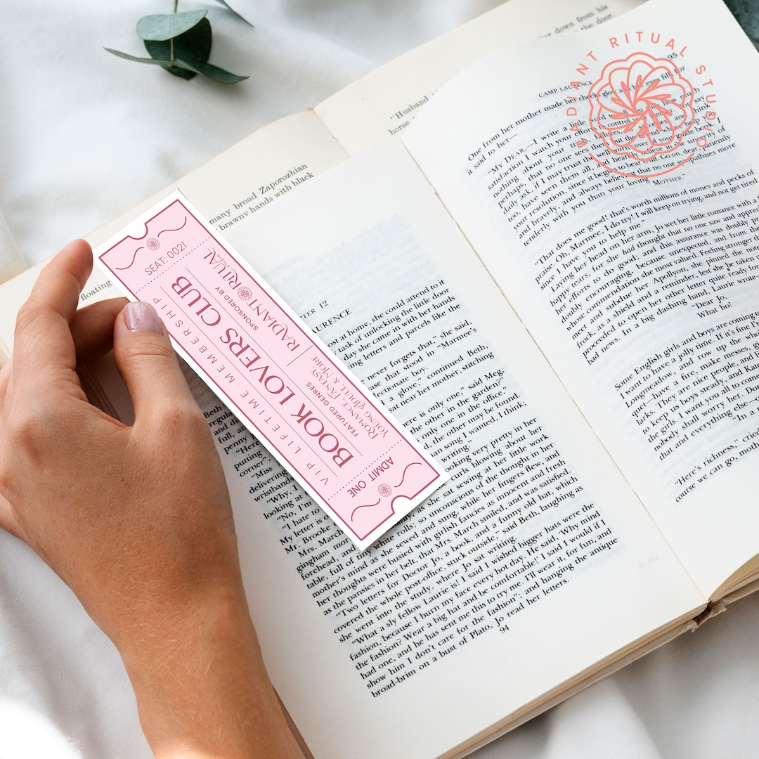 Book Lover Ticket Bookmarks: Fantasy Reader Gifts (digital Download) - Etsy