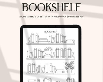 Bookshelf Printable Template, Books to Read, Books I've Read, Book ...
