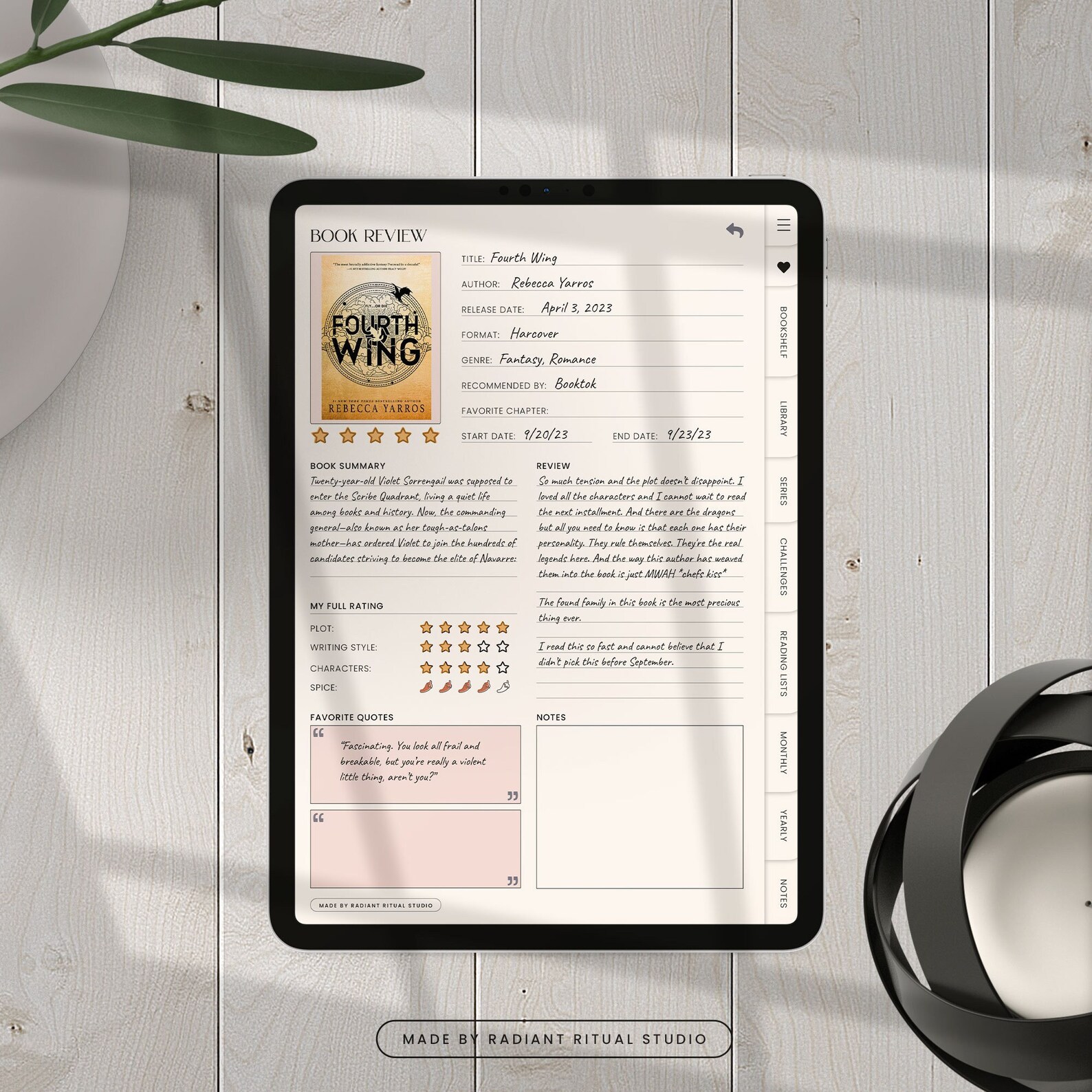 Digital Book Journal Reading Challenge Tracker, Printable Reading Log ...