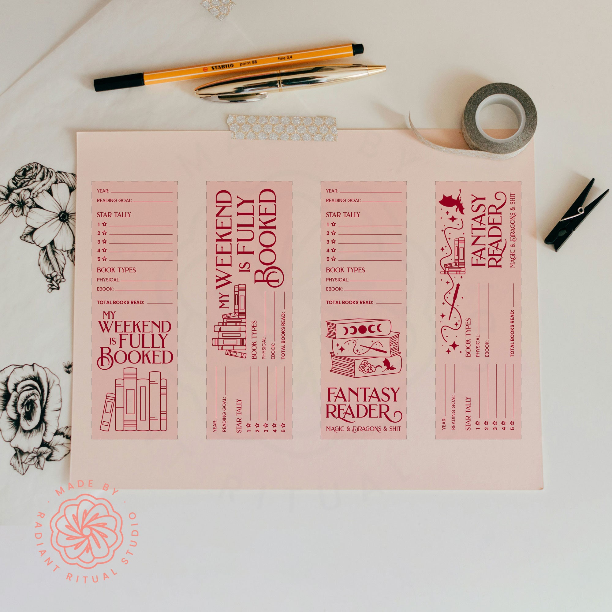 Fantasy Printable Bookmarks Mark, Printable Bookmarks, Bookish ...