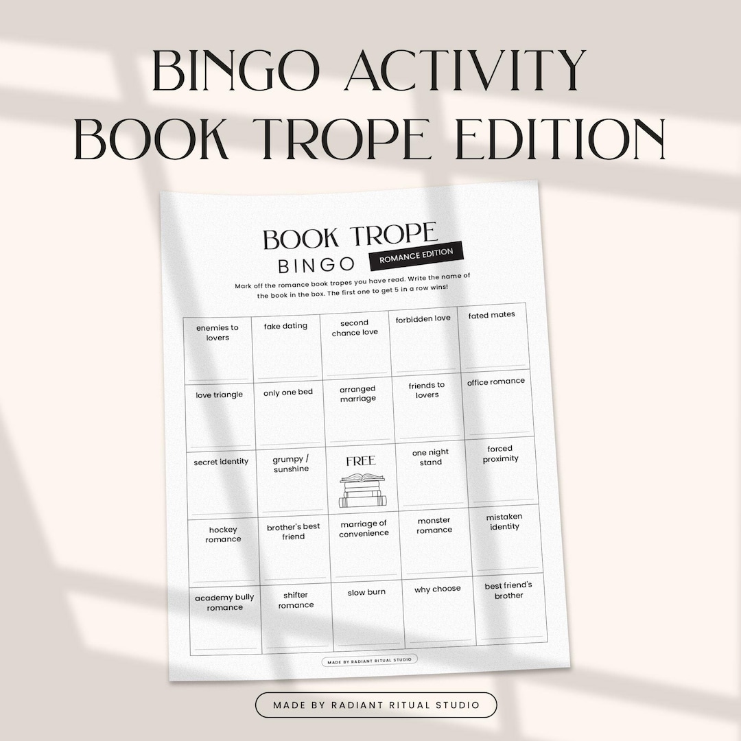 Romance Tropes Book Bingo: Book Club Reading Challenge (digital ...