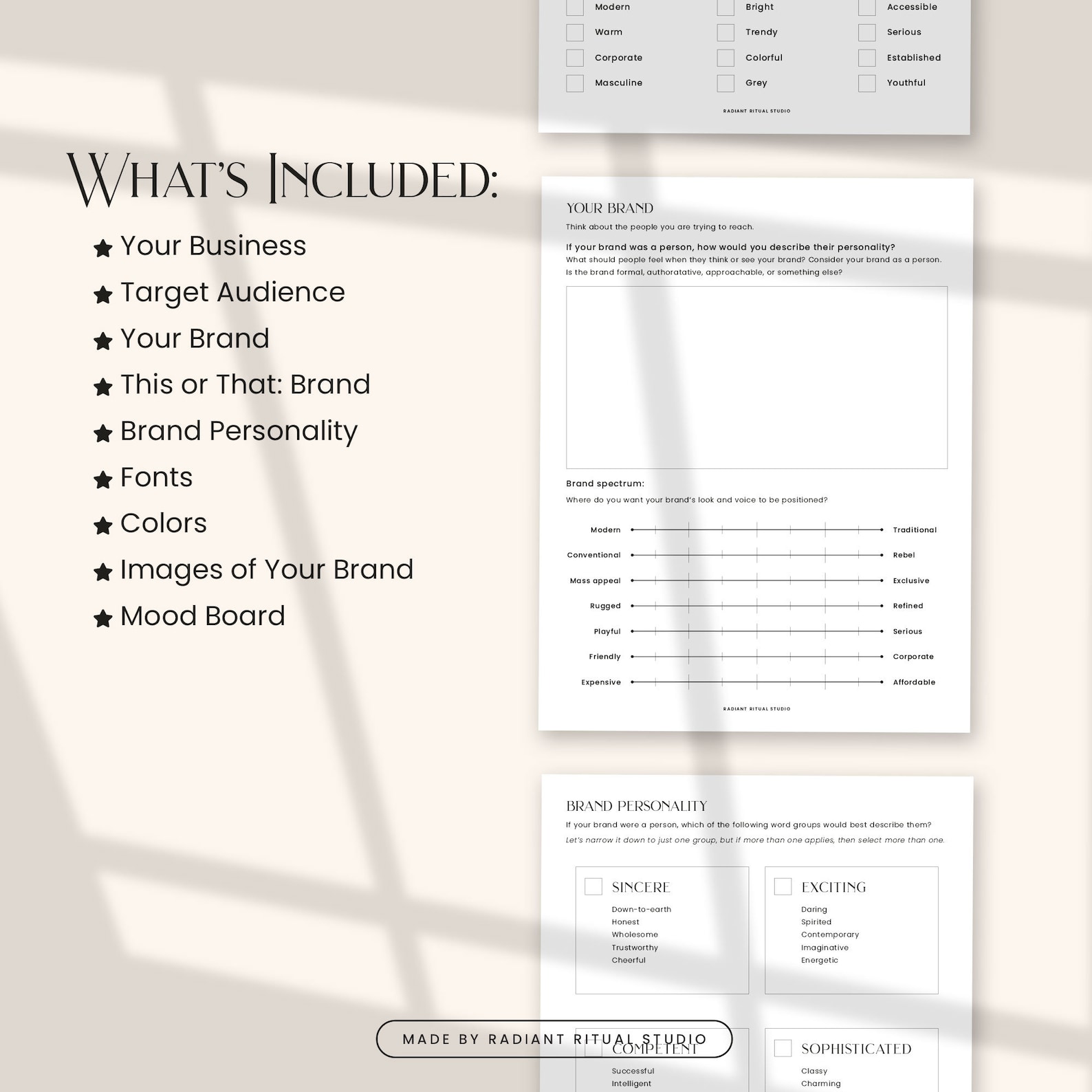 Brand Identity Questionnaire Template: Adobe Express & Indesign (PDF ...