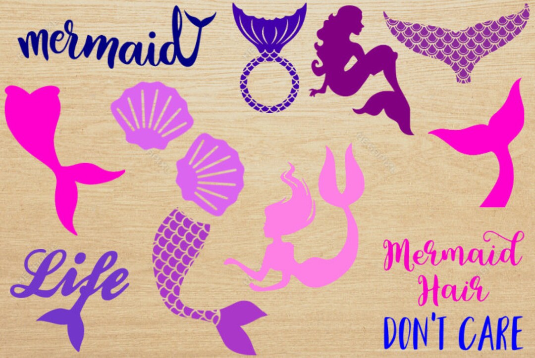 Mermaid SVG, Tail SVG, Sea Shell SVG, Mermaid Tail Svg, Mermaid Cut ...