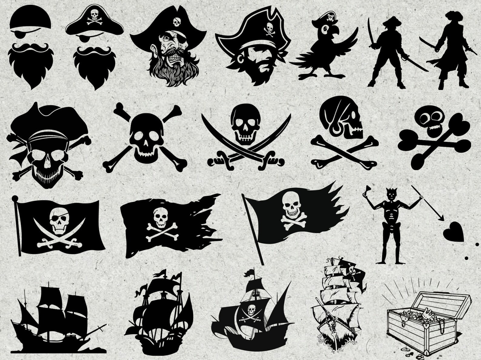 Pirate SVG Bundle, Pirate SVG, Pirate Clipart, Pirate Cut Files for ...