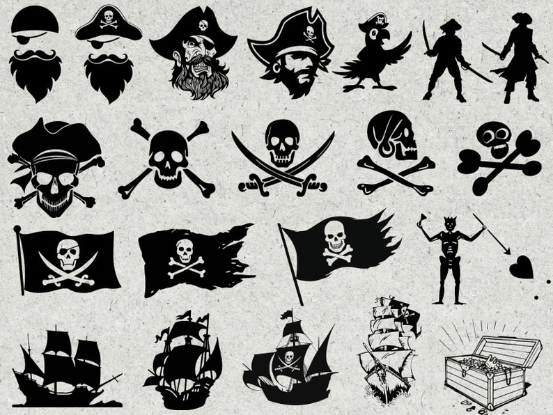 Pirate SVG Bundle Pirate SVG Pirate Clipart Pirate Cut - Etsy