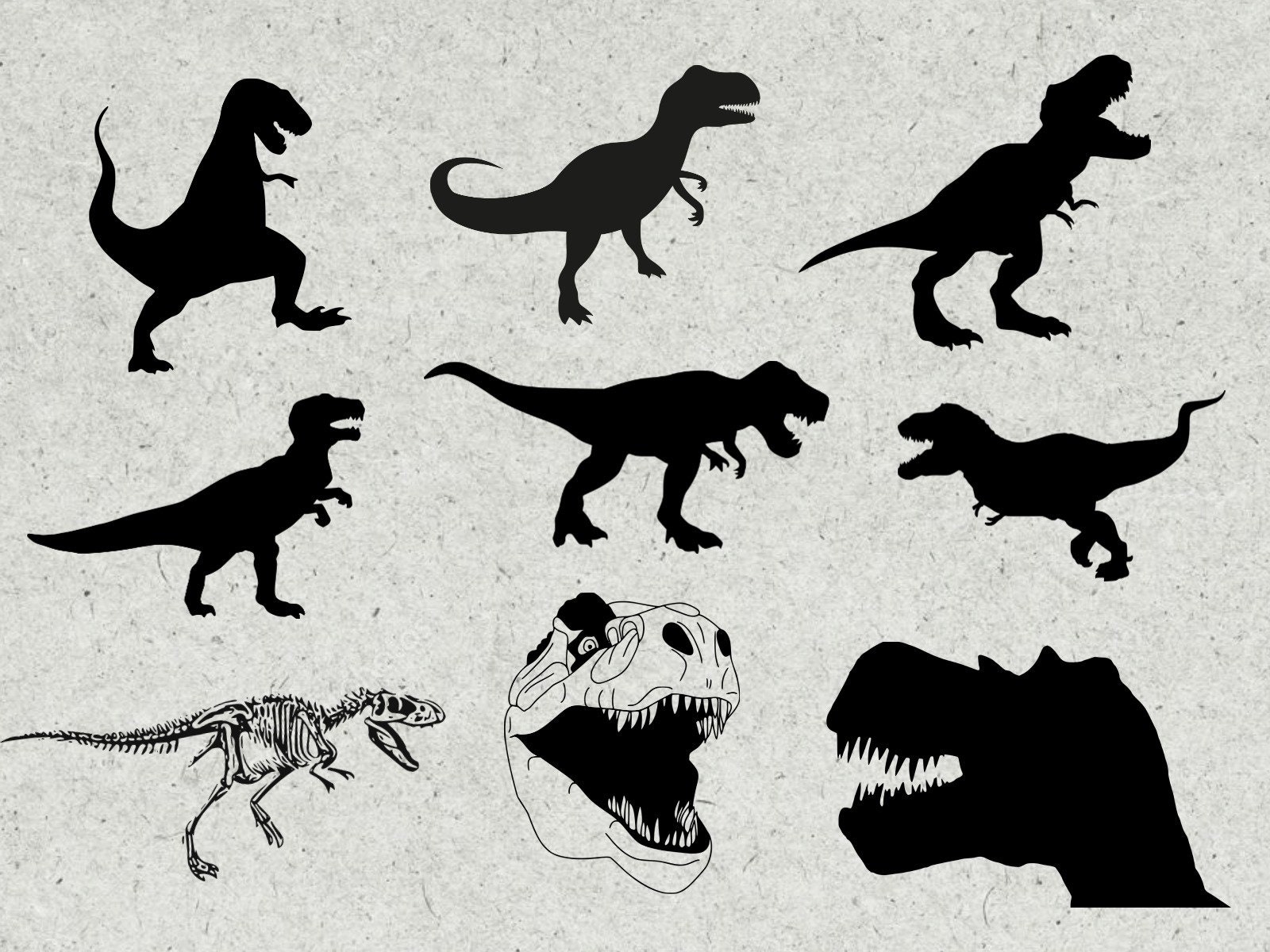 Dinosaurs Svg Bundle, Dinosaur Dxf, T-rex Cut File, T-rex Svg ...