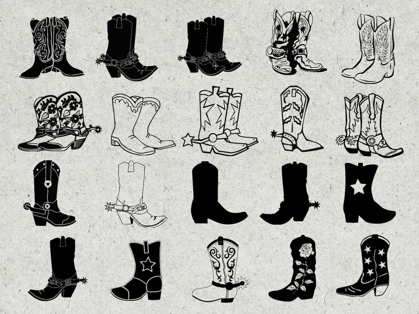 Cowboy Boots Svg Bundle Cowgirl Boots Svg Cowboy Boots Svg - Etsy