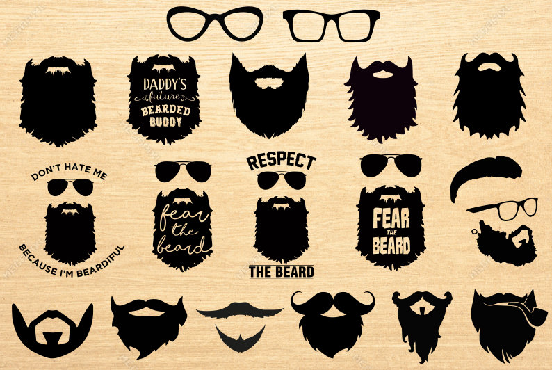 Beard SVG, Mustache SVG, Hipster SVG, Glasses Svg, Fathers Day Svg ...