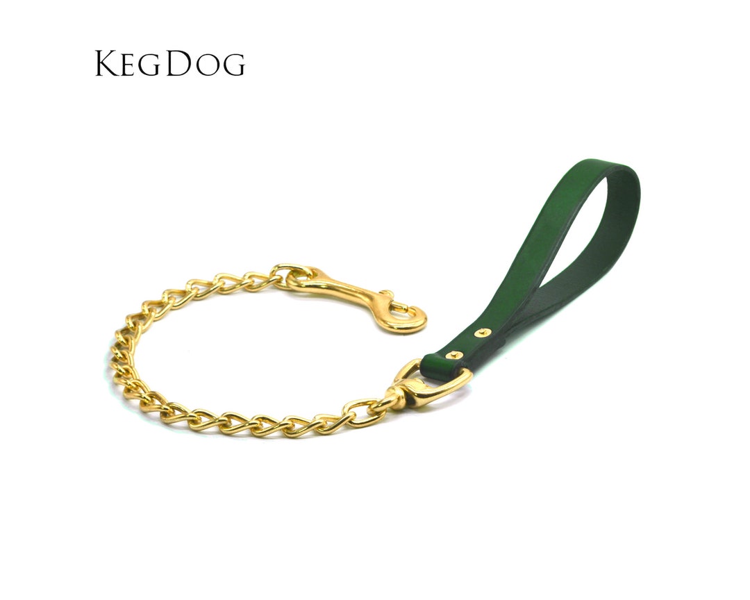 Leather Handle Short Chain Dog Lead Large Breed - Etsy