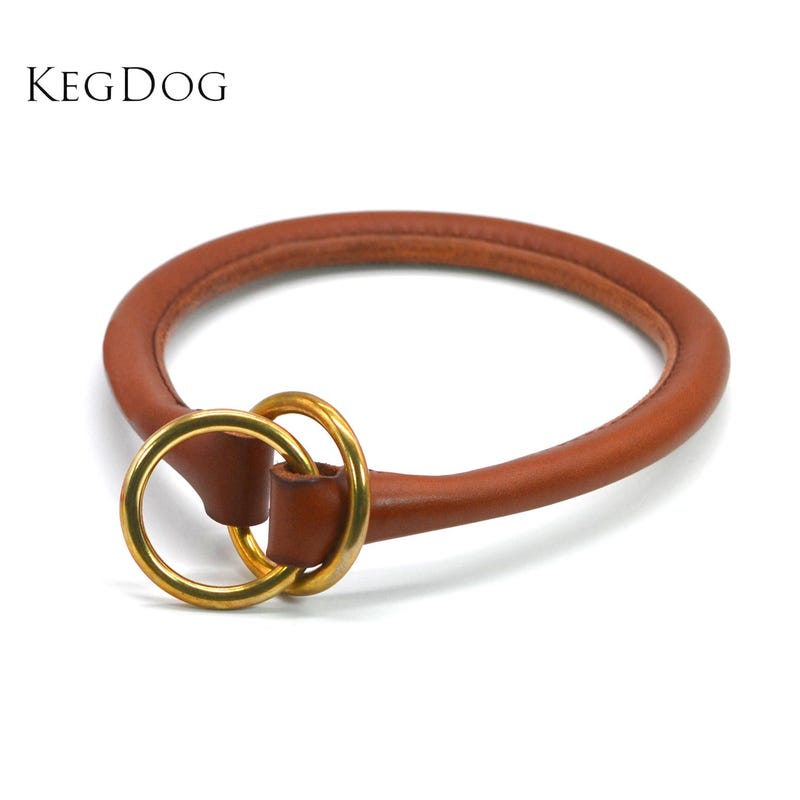 Brown Leather Collar - Etsy