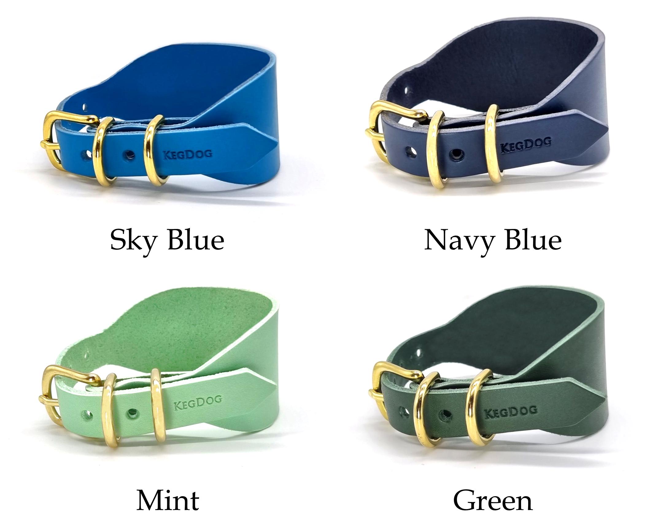 Curved Leather Hound Collar – Wide Fishtail Design, Sighthound Collar ...