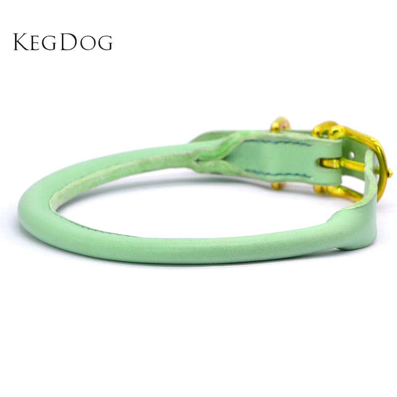 Green Leather Collar - Etsy