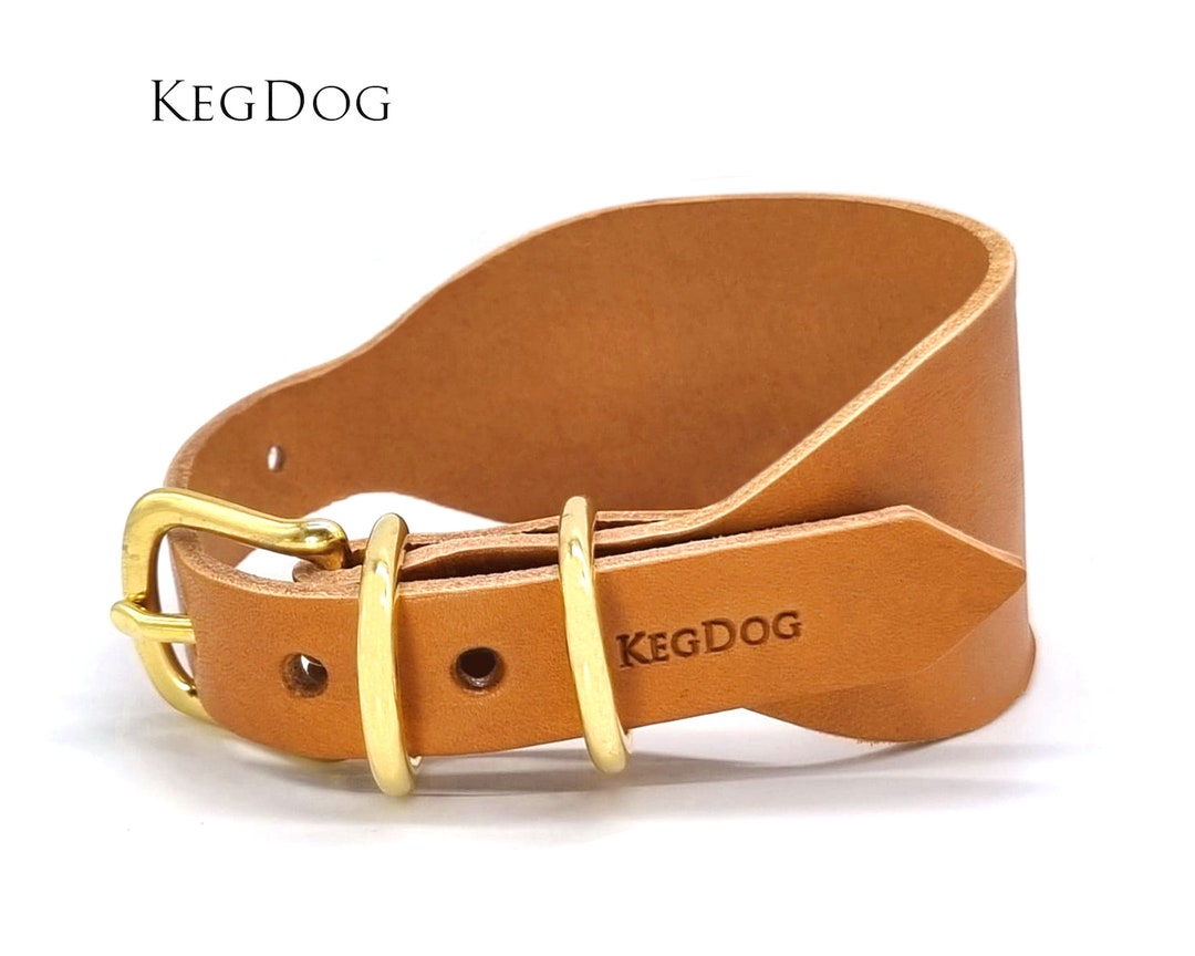 Yellow Tan Mustard Leather Hound Collar - 2 Widths - 14 Available ...