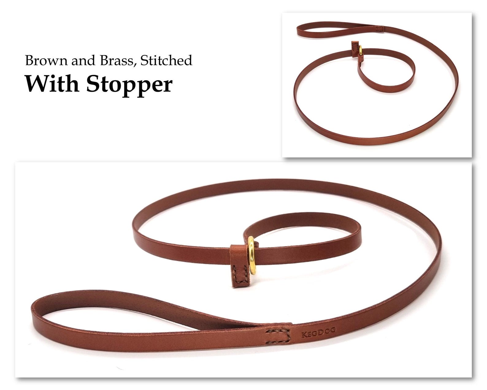 Slip Lead for Dog Showing - Italian Full Grain Leather - Optional ...