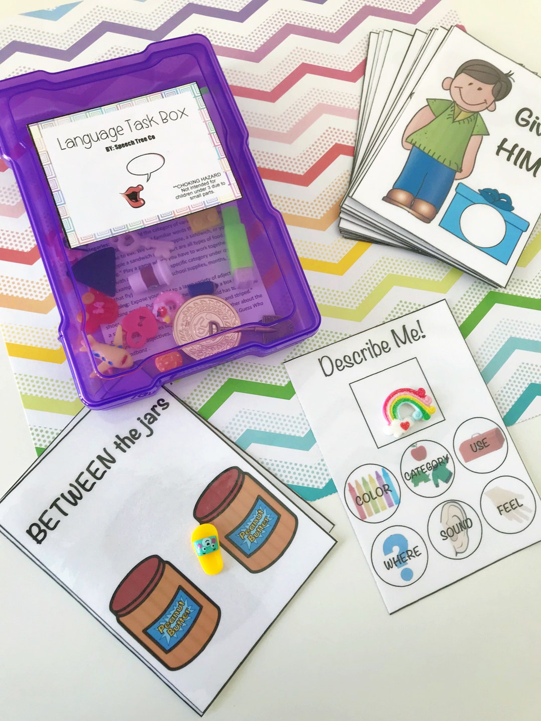 Language Task Box With Trinkets, Spatial Concepts Categories Pronouns ...