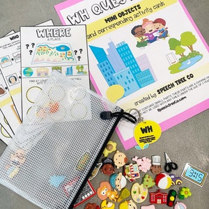 Language Kits For: WH Questions, Verbs, Categories - Etsy