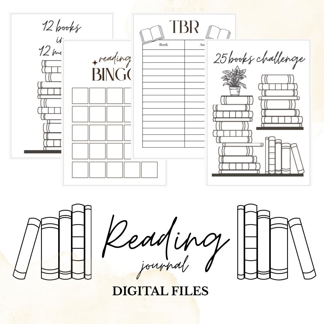 Printable Reading Journal, Digital Reading Journal Pages, Reading ...