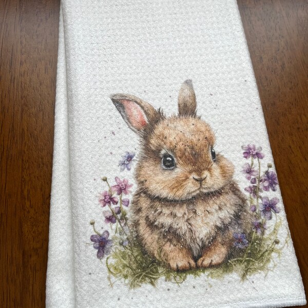 Bunny Kitchen Towel - Etsy