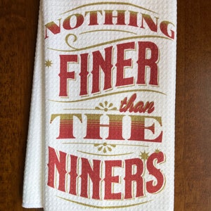 Nothing Finer Than the 49ers White Waffle Weave Kitchen Bath Tea Golf ...