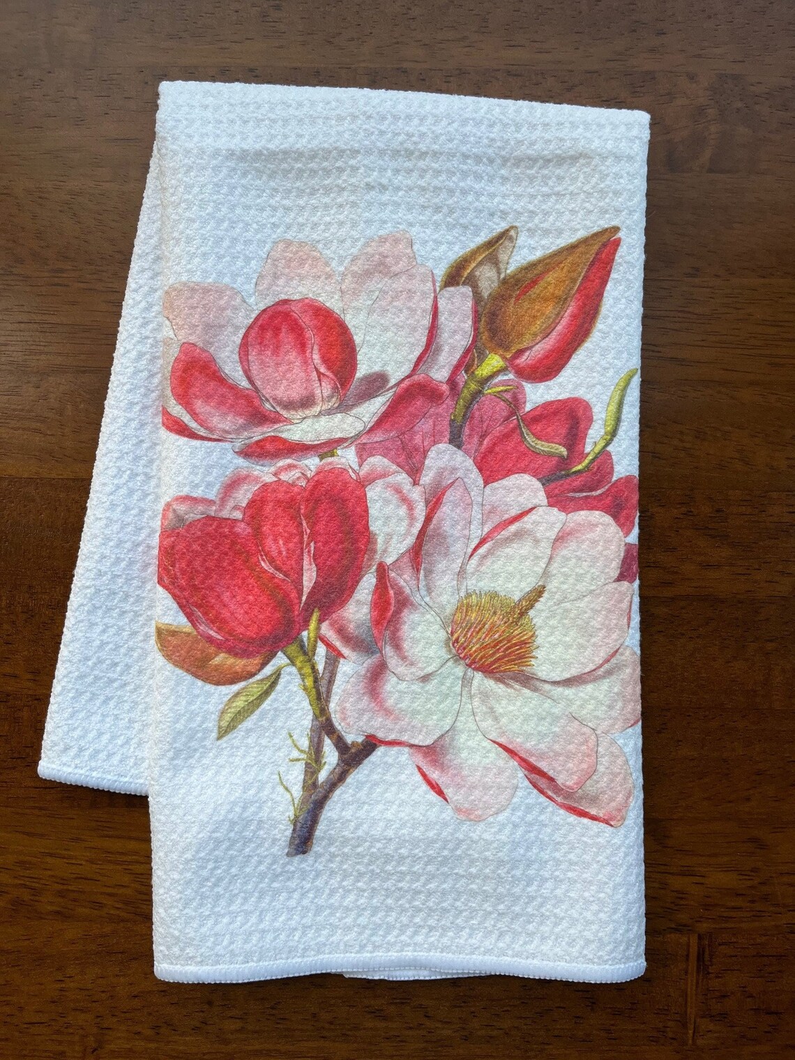 Magnolia Waffle Tea Towel - Etsy