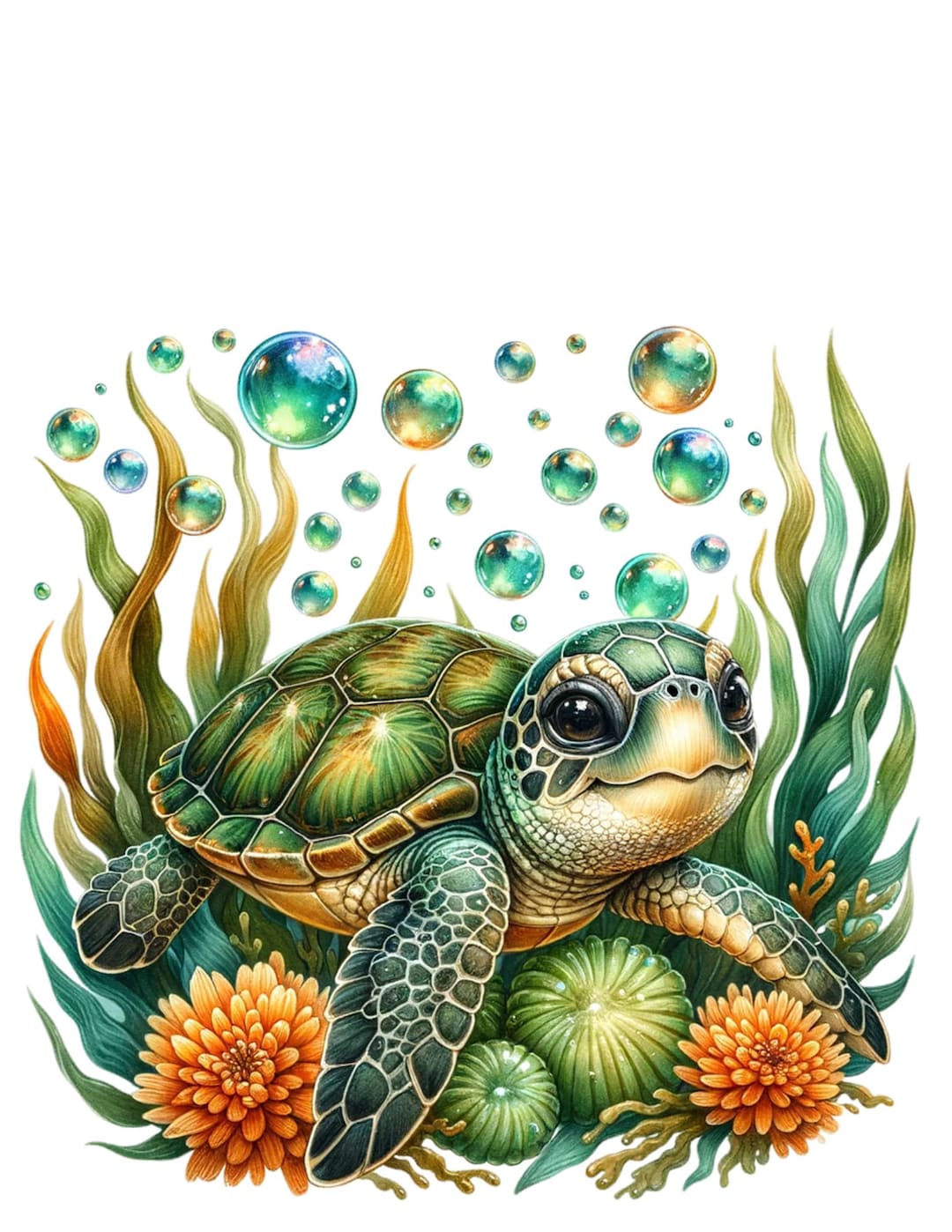 Under the Sea Turtle White Decorative Waffle Kitchen Bath Tea Towel - Etsy
