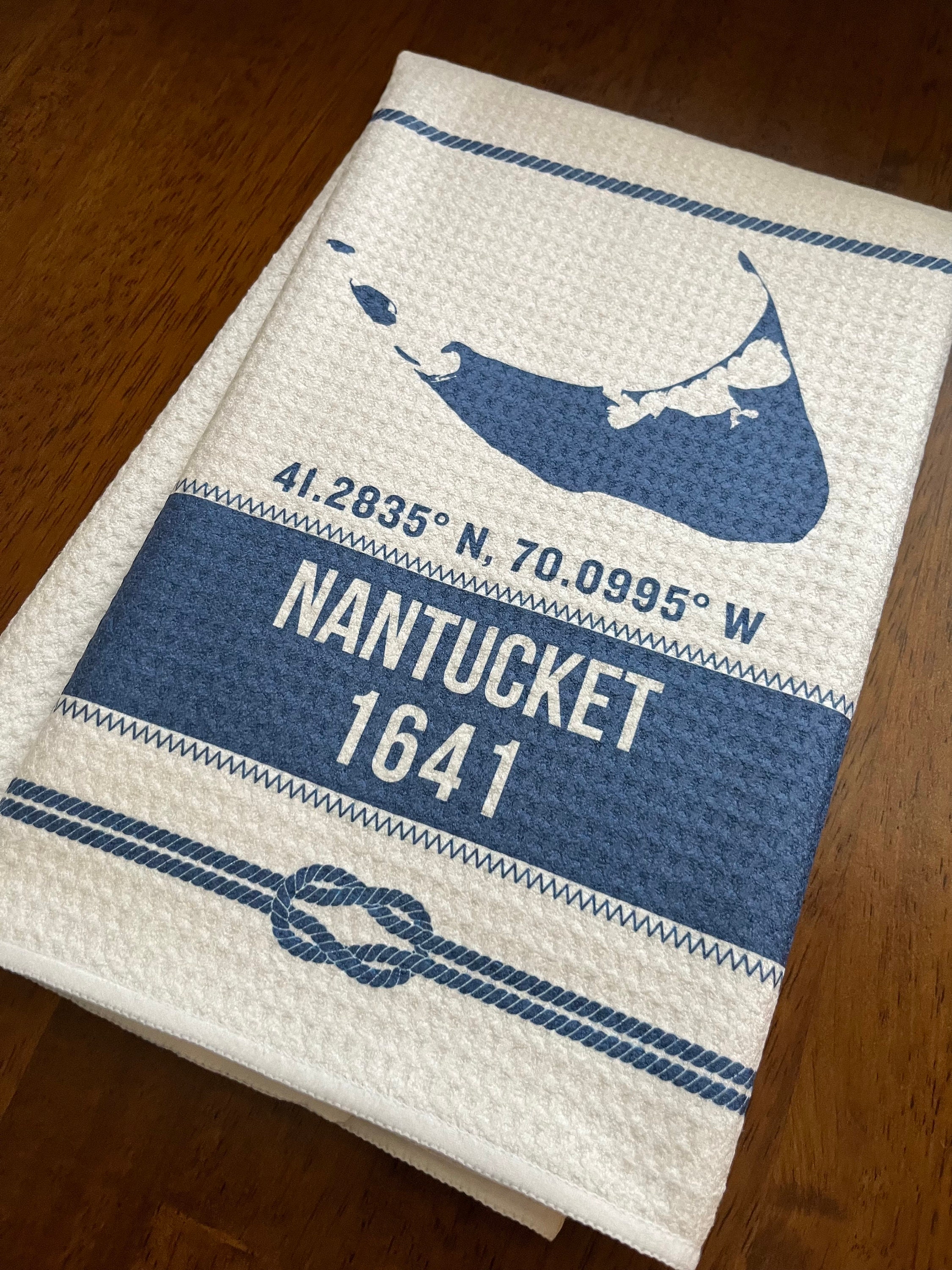 Nantucket Nautical Grey Lady Island White Decorative Waffle Weave ...