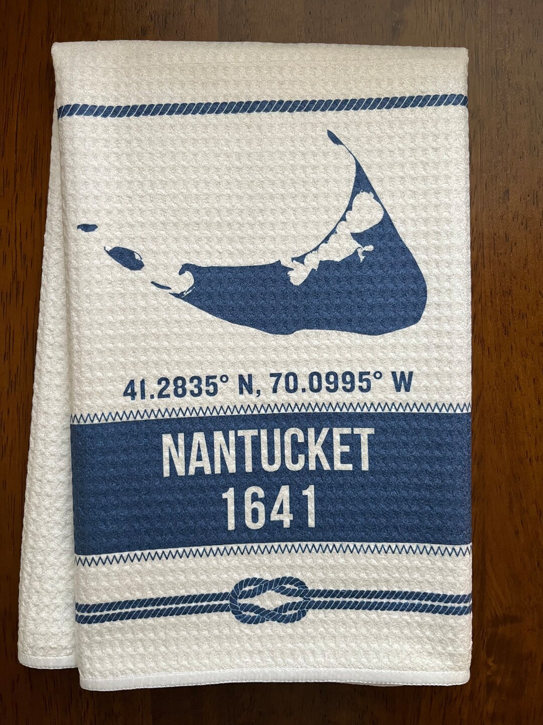 Nantucket Nautical Grey Lady Island White Decorative Waffle Weave ...