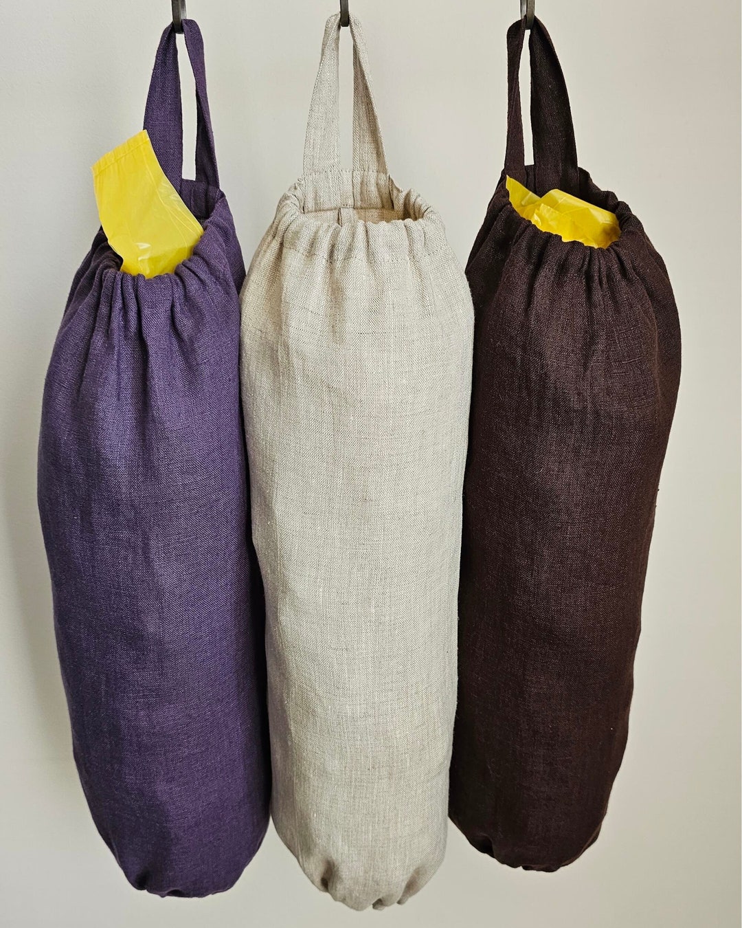 Linen Plastic Bag Holder: Reusable Grocery Bag Dispenser - Etsy UK