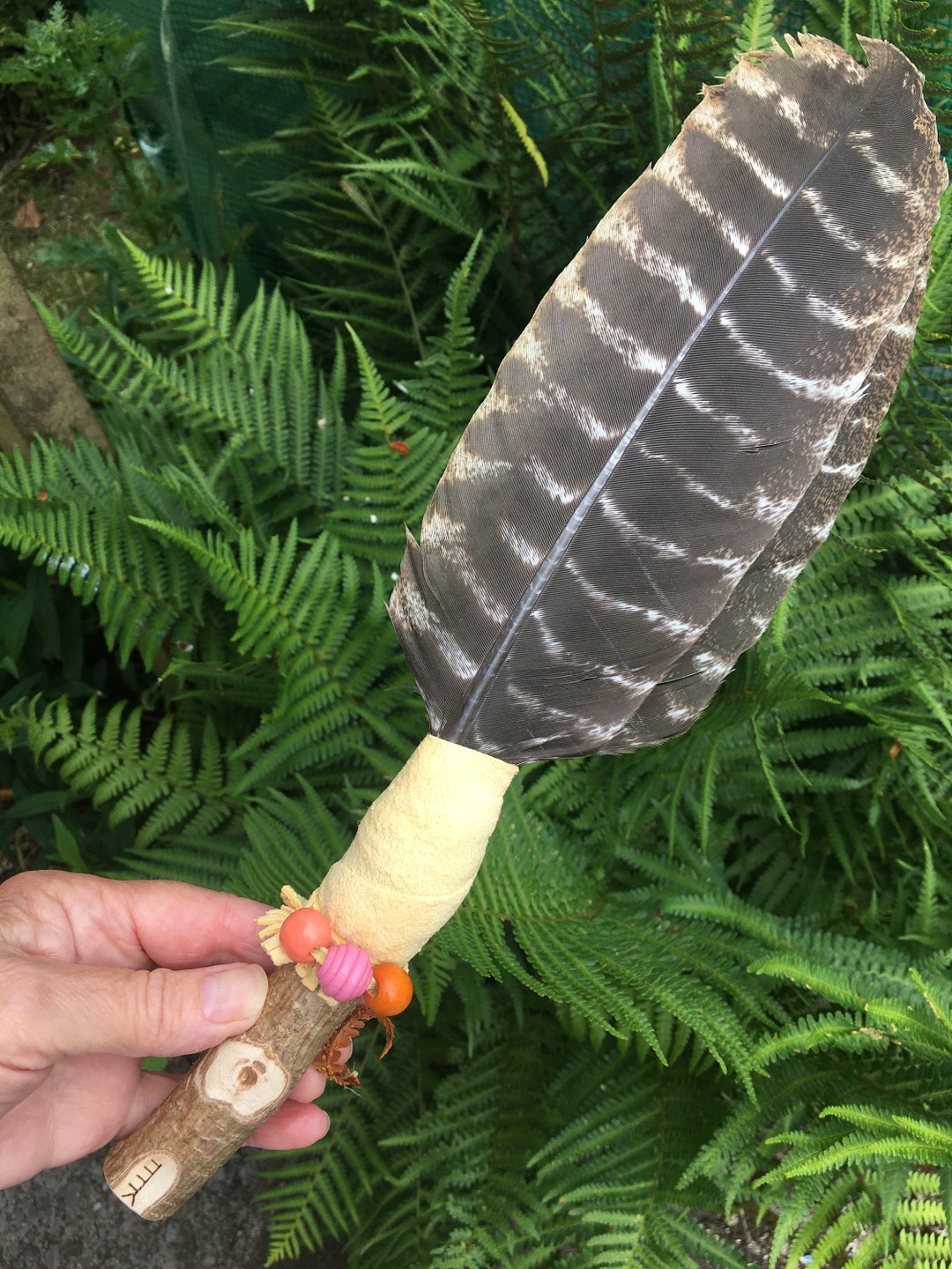 Hazel Wood Smudging Fan / Prayer Fan Pagan, Druid, Space Clearing - Etsy